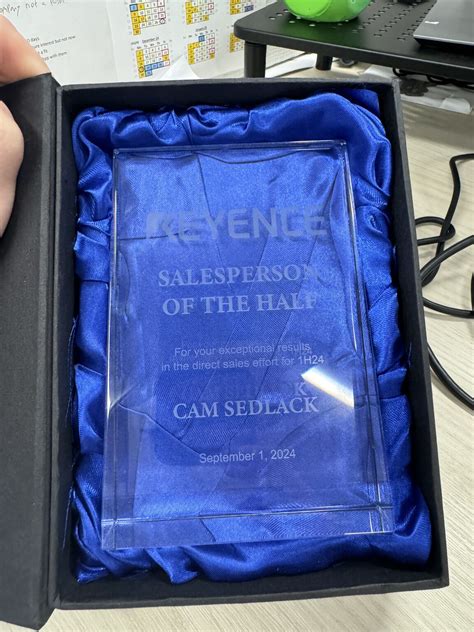 Extremely Stoked To Share That I Received Salesperson Of The Half For