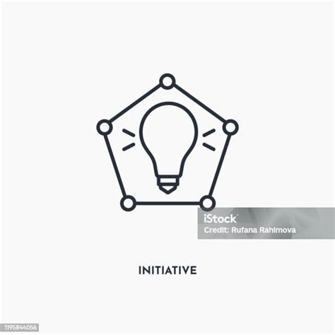 이니셔티브 개요 아이콘입니다 간단한 선형 요소 그림입니다 흰색 배경에 격리 된 라인 이니셔티브 아이콘입니다 얇은 스트로크 기호는 웹 모바일 및 Ui에 사용할 수 있습니다