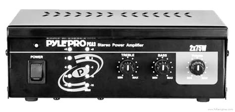 Pyle Pca3 Stereo Power Amplifier Manual Hifi Engine