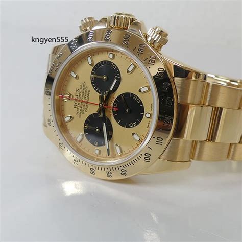 Fs Rolex 18k Yg Daytona Reverse Paul Newman Dial 116528 Full Set