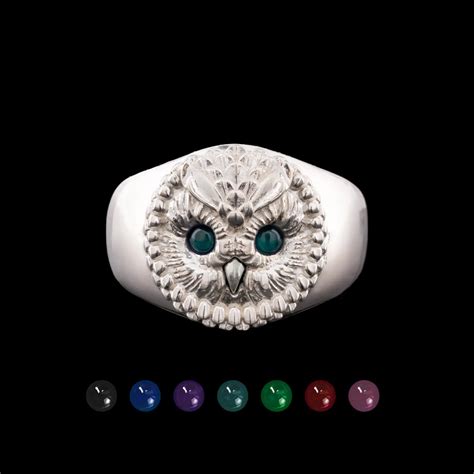 Elegant And Luxurious Signet Pinky Ring Owl Ring Coppertistwu