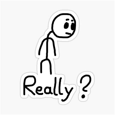 Stickman Funny Really Sticker For Sale By Stickymann Redbubble