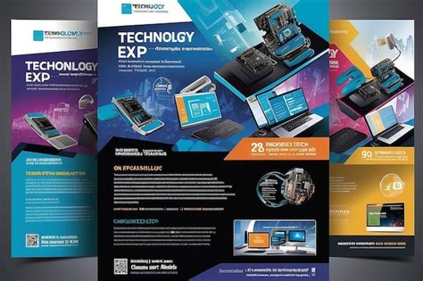 Premium Photo Explore Tomorrow Technology Expo Flyer