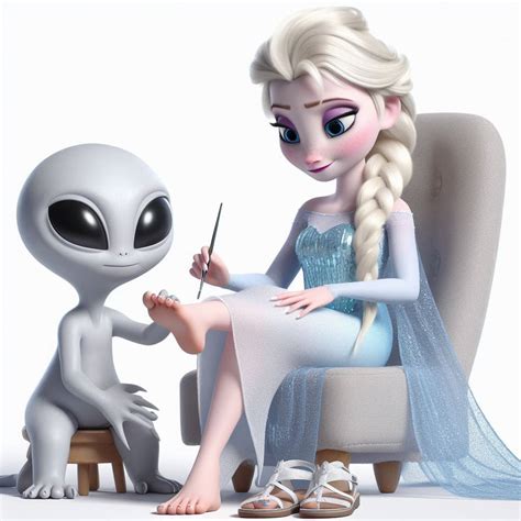 Helping Elsa With Her Toes By Aliengrey1 On Deviantart