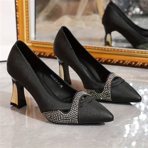 Womens Pattern Shoes Slip Chunky Heel Temu United Arab Emirates