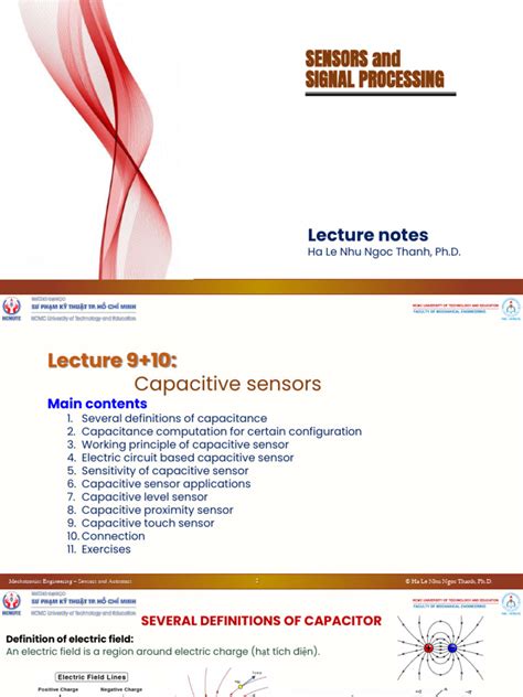 Lecture Note 11 13 Capacitive Sensor Pdf Capacitor Capacitance