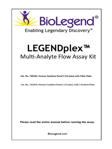 Legendplex™ Legendplex™ Mul Analyte Flow Assay Kit Mul Analyte Flow