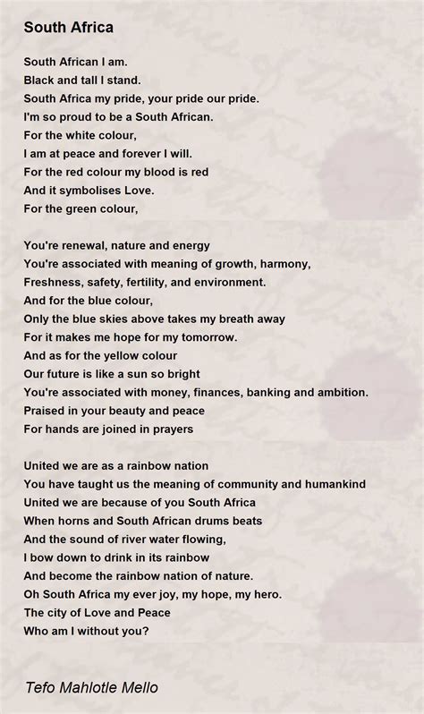 A Short Poem About Life In South Africa