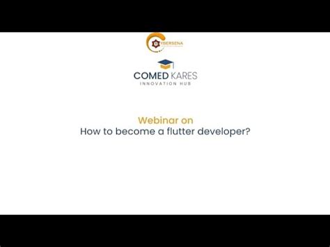 WEBINAR ON HOW TO BECOME A FLUTTER DEVELOPER Dr Dinesha H A YouTube