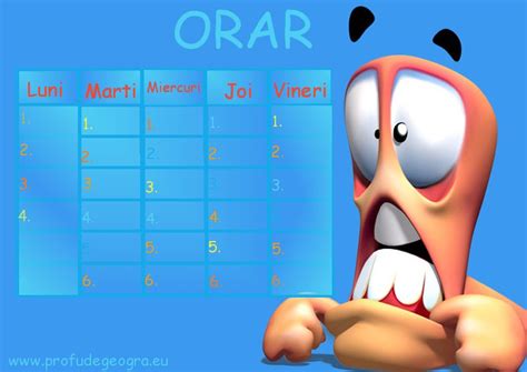 Orare Scolare Profu De Geogra