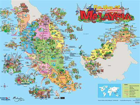 Top Tourist Attraction And Places Map Of Malaysia Malaysia Tourist