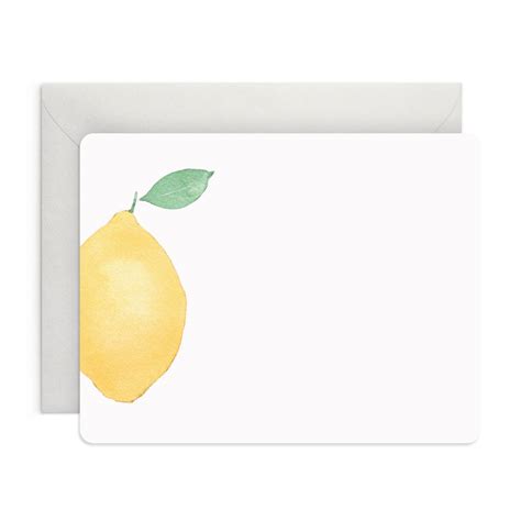 Lemon Flat Note Boxed Cards Watermark Books