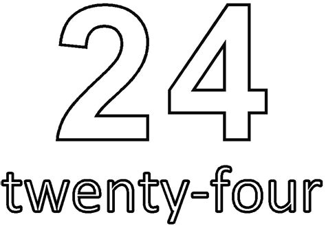Printable Number 24