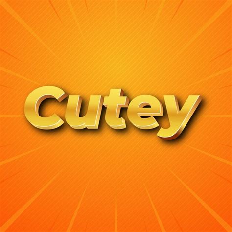 Premium Photo Cutey Text Effect Gold  Attractive Background Card