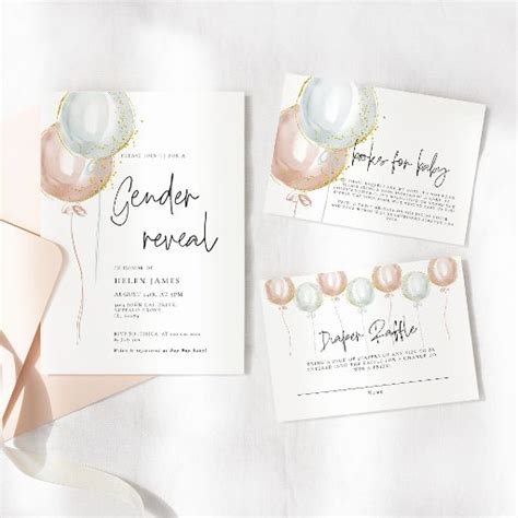 Pink And Blue Balloon Gender Reveal Welcome Sign Zazzle
