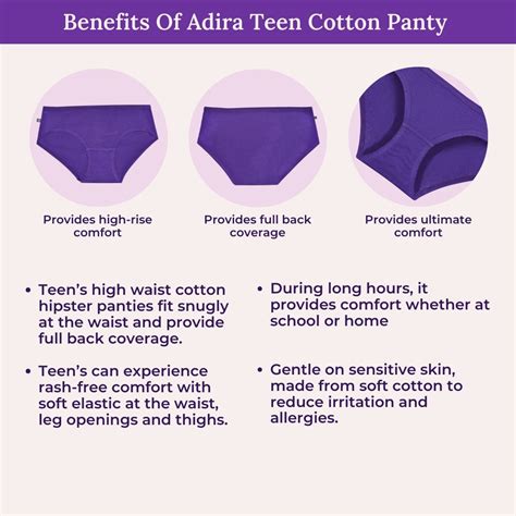 Shop Teen Cotton Panties High Waist Full Coverage Breathable