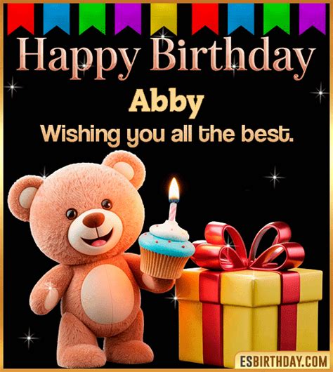 Happy Birthday Abby  🎂 Animated Images Wishes And Music 【27 S】