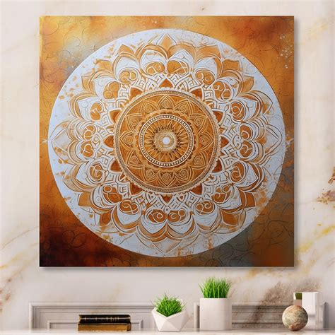 Design Art Designart White And Gold Mandala Iv Boho Mandala Wall Art