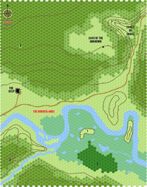 Project On The Borderlands The Keep On The Borderlands Wilderness Map
