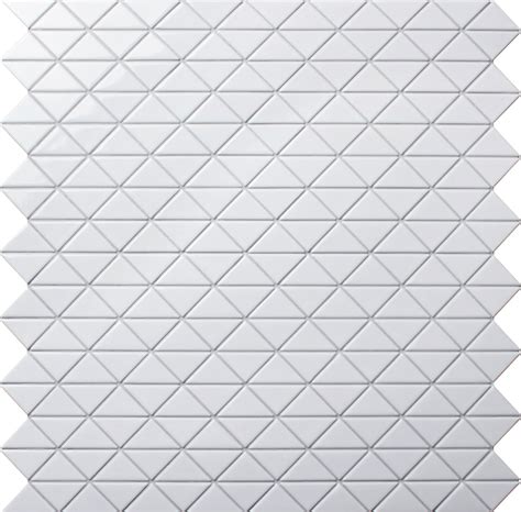 Zip Connection 2 White Glossy Triangle Mosaic Tile Bathroom Wall