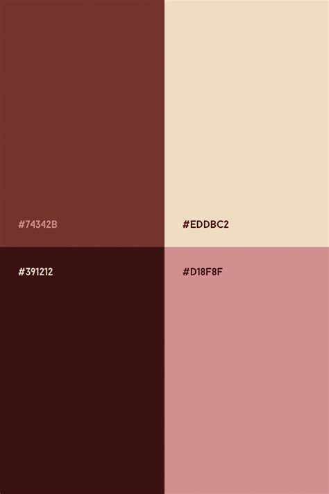 Autumn Color Palette Red Burgundy And Pink