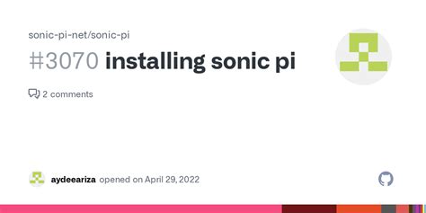 Installing Sonic Pi · Issue 3070 · Sonic Pi Netsonic Pi · Github