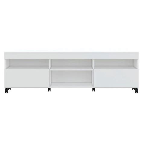 Rack Para Tv 65 Polegadas Com Rodízios E 2 Portas Paris Multimóveis Branco Madeiramadeira