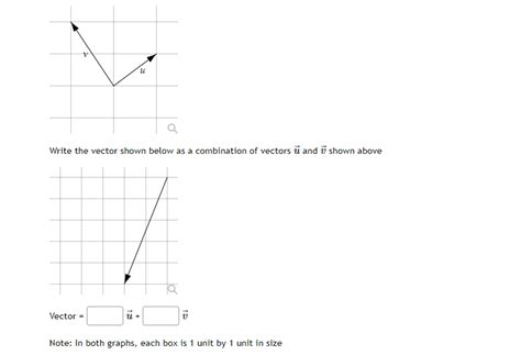 Solved U Write The Vector Shown Below As A Combination Of