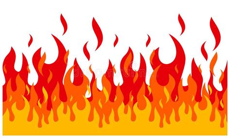 Fire Flame Background Fire Banner Vector Illustration Stock