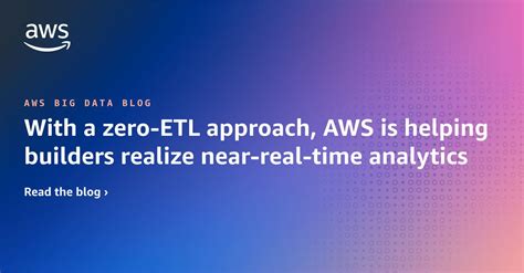 Aws Databases And Analytics On Linkedin With A Zero Etl Approach Aws Is