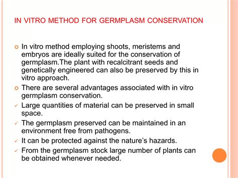 Germplasm And Its Conservation Pptx