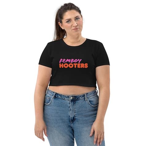 Femboy Hooters Organic Crop Top Femboys Sissies Hooters Lgbtqia Weeb