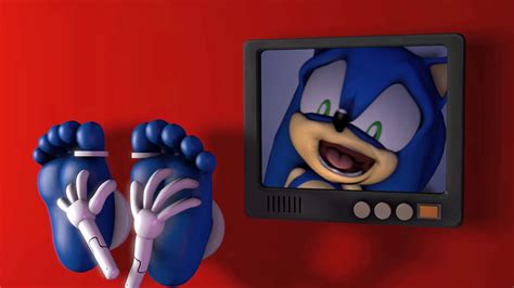Sonic Tickled In The Red Wall By Gigglefitz9 On Deviantart
