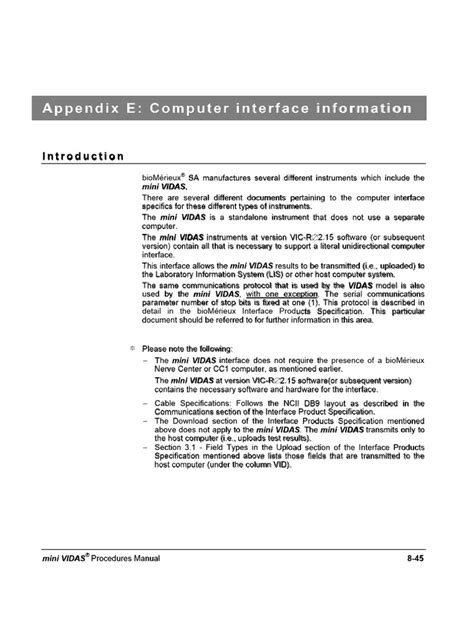 Minividascommunication Pdf Assay Interface Computing