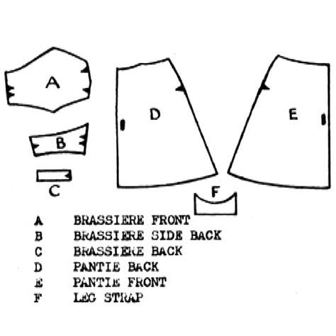 Womens Bra Brassierepantie Knickers Vintage 1940s Sewing Pattern