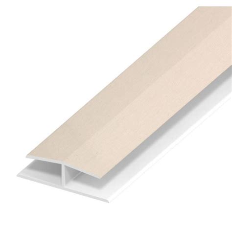 Cream Shiplap Cladding Board Centre Joint Trim Length 5m Plastic