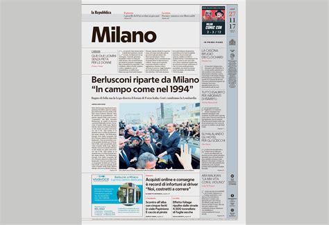 La Repubblica Newspaper Redesign Behance