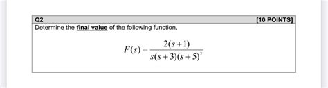 solved q2[10 ﻿points]determine the final value of the