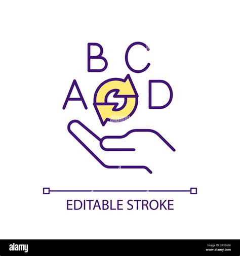 2d Colorful Dyslexia Simulation Ads Icon Stock Vector Image And Art Alamy