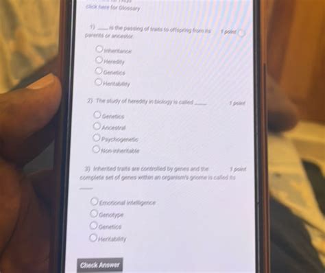 1 Is The Passing Of Traits To Offspring Studyx