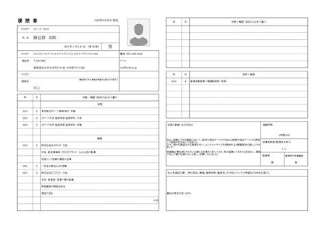 履歴書の書き方