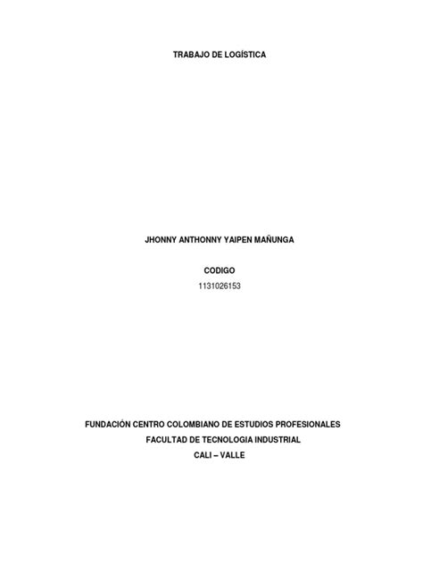 Trabajo De Logistica Taller 1 Mapas Conceptuales Pdf Logística