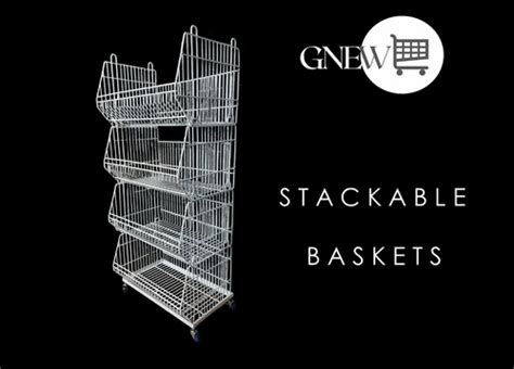 Mild Steel Free Standing Unit MS Alligator Stackable Basket For