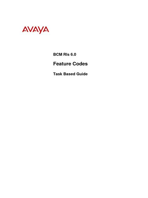 Feature Codes Pdf Voicemail License