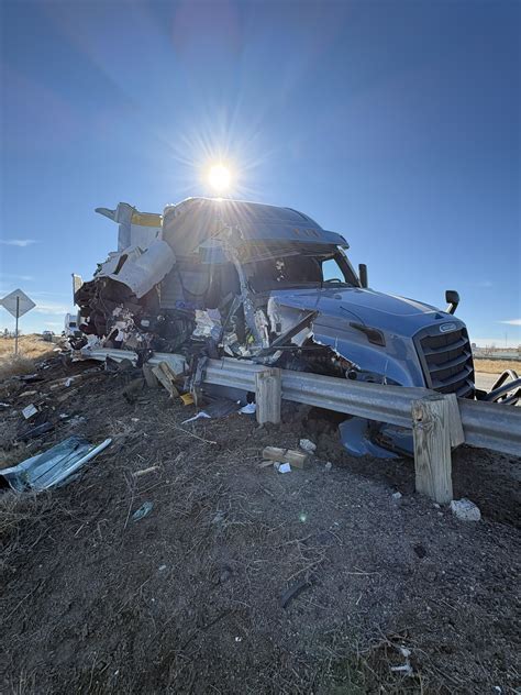 I 70 In Colorado Strewn With Paper Towels And Tires After Two Semi Truck Crash