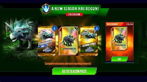 New Season Styracosaurus Lux Jurassic World The Game Youtube