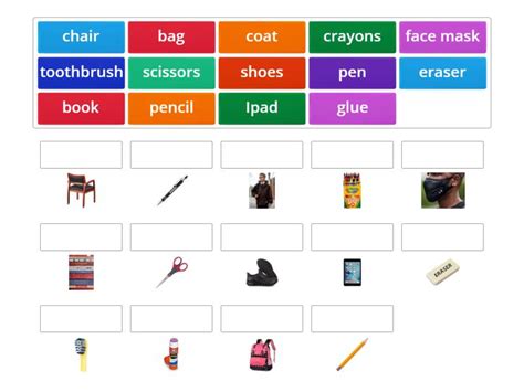 Our Classroom Items Match Up