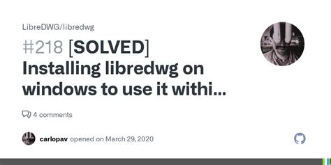 SOLVED Installing Libredwg On Windows To Use It Within FreeCAD Issue LibreDWG