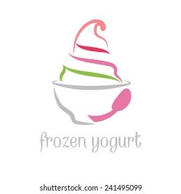 Frozen Yogurt Logo Vector Psd Mockup Editable Template To Download