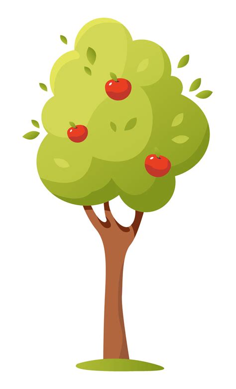 Apple Tree Cute Vector Illustration Of A Fruit Tree 20114003 Vector